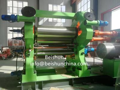 China Automatic Dry Bearing 4 Roll Rubber Calender Machine Water Cooling Mode PLC Control for sale