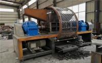 China 35kw×2 Motor Waste Tire Shredder Water Cooling Input Tire Size Less Than 1200mm for sale