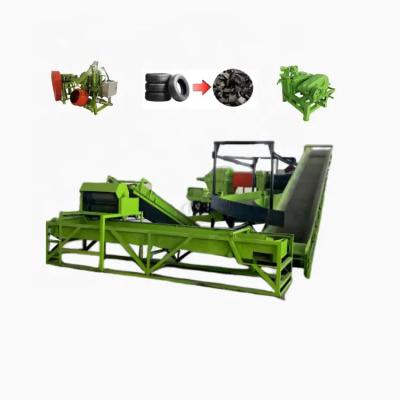 China PLC-Controlled Tire Recycling System with 500-2500kg/h Output Capacity and 15-200 Mesh Rubber Powder Production for sale