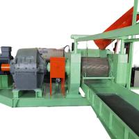 China Double Roller Tire Block Crusher 1500kg/h 66kw for Efficient Tire Recycling for sale
