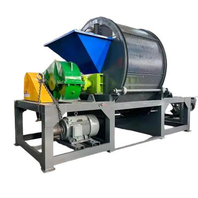 China Industrial Tire Shredder 5-20 Tons Hour DC53 Blades 75-300kw Heavy Duty Car Truck Tire Recycling Machine for sale