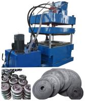 China 4.0MN Clamping Force Rubber Barbell Plate Hot Press Vulcanizing Machine Rubber Dumbbell Making Machine for sale