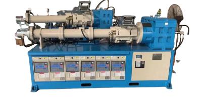 China PLC Automatic Temperature Control Cold Feed Silicone Extruder 30mm to 150mm for Rubber Strips Wipers for sale