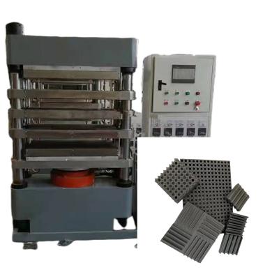 China 1000KN Clamping Force 4-Layer Rubber Cushion Hydraulic Vulcanizing Press with PLC Control for sale