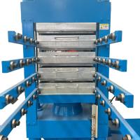 China PLC Automatic 4 Layer Rubber Floor Tile Vulcanizing Machine 1100x1100mm Hot Plate 110 Ton for sale