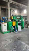 China Electric Control Two Roll Rubber Mixing Mill 400mm with Stock Blender for Compounding for sale