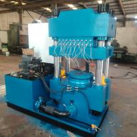 China 100 Ton Four Column Flat Vulcanizing Machine Cast Steel Base Two Working Layers Rubber Shoe Sole Hot Press Molding for sale
