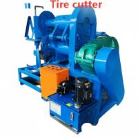 China Waste Tire Cutting Machine Dual Shaft Shredder 50 HP Rubber Block Making Equipment for Recycling for sale