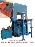 China 45 kgf/cm² Hydraulic Vulcanizing Press for Rubber Backed Ceramic Wear Liners for Mining Chutes for sale