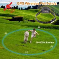 China GPS Wireless Pet Fence 800m Radius Rechargeable Waterproof Dog Receiver Collar for sale