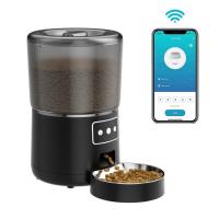 China Automatic Wifi Enabled Cat Feeder 4L Smart Pet Food Dispenser With Tuya APP Control for sale