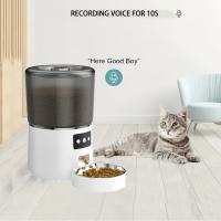 China Automatic Wifi Enabled Cat Feeder 4L Smart Pet Food Dispenser With Tuya APP Control for sale