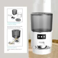 China Automatic Wifi Enabled Cat Feeder 4L Smart Pet Food Dispenser With Tuya APP Control for sale