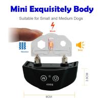 China Rechargeable Small Dog Bark Collar With Beeper Vibration Static Shock Modes for sale