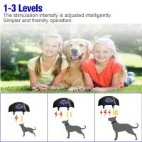 China Static Shock Vibration Beeper Dog Bark Collar Crescent Shaped Triple Mode Anti Bark Collar for sale