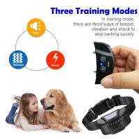 China Static Shock Vibration No Bark Collars For Dogs Rainproof Rechargeable Barking Collar for sale