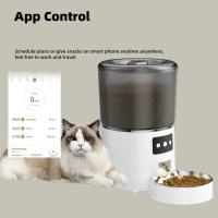 China Automatic 4L Smart Cat Feeder WiFi With Tuya APP Control  10 Seconds Voice Recorder for sale
