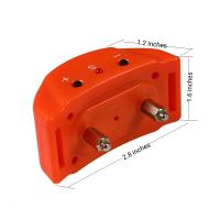 China Orange Anti Bark Collar 6V Battery Static Shock Bark Stop Collar for sale