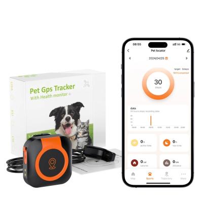 China 4G GPS Pet Tracker Waterproof IP67 Real Time Dog Cat Locator Anti Lost Tracking Collar for sale
