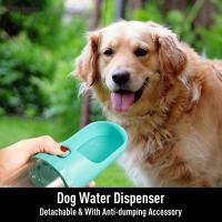China Outdoor Pet Water Bottle Dispenser with Activated Carbon Filter 500ml Portable Dog Drinking Bottle for sale