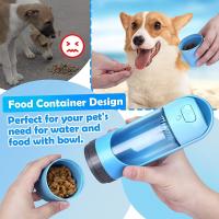 China Outdoor Pet Water Bottle Dispenser with Activated Carbon Filter 500ml Portable Dog Drinking Bottle for sale