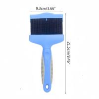 China Large Double Sided Pet Slicker Brush for Dogs Stainless Steel Pins 2 in 1 Grooming Undercoat Tool for sale