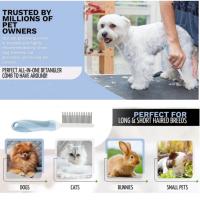 China Stainless Steel Pet Grooming Comb with Long and Short Teeth for Dogs Cats Hair Remover 2-in-1 for sale