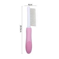 China Stainless Steel Pet Grooming Comb with Long and Short Teeth for Dogs Cats Hair Remover 2-in-1 for sale
