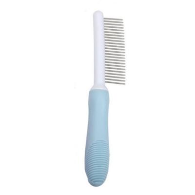 China Dog Cat Pet Grooming Comb With Long & Short Stainless Steel Teeth for sale