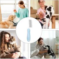 China Rounded Ends Stainless Steel Pet Comb Removing Tangles Knots Metal Needle Comb for sale