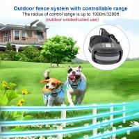 China Waterproof GPS Electronic Pet Fence 1000m Wireless Dog Training Collar With Radius for sale