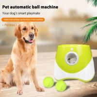 China Automatic Pet Tennis Ball Launcher Interactive Dog Toy with 3-Stage Distance Control USB Rechargeable for sale
