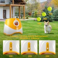 China Automatic Pet Tennis Ball Launcher Interactive Dog Toy with 3-Stage Distance Control USB Rechargeable for sale