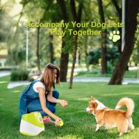 China Automatic Pet Tennis Ball Launcher Interactive Dog Toy with 3-Stage Distance Control USB Rechargeable for sale