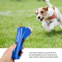 China Interactive Pet Food Catapult Launcher Dog Cat Treat Feeder Outdoor Training Toy with Wrist Strap for sale