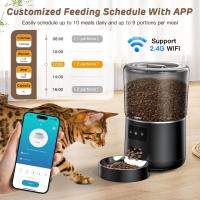 China Tuya WiFi Smart Pet Feeder Automatic Cat Food Dispenser with 10s Voice Recorder 6 Meals for sale