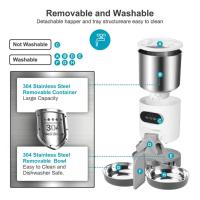 China 4.5L Smart Pet Feeder WiFi App Control Automatic Dog Cat Feeder Stainless Steel Bowl for sale