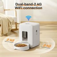 China 2L Automatic Pet Feeder Smart WiFi Remote Control Cat Dog Bowl with Lid Lock Anti Dropping for sale