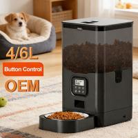 China Plastic 4L Smart Feed Automatic Pet Feeder With 6 Buttons Dual Meal Precise Portion for sale