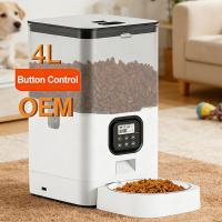 China Plastic 4L Smart Feed Automatic Pet Feeder With 6 Buttons Dual Meal Precise Portion for sale