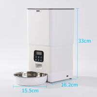 China 6L WiFi Intelligent Automatic Pet Feeder with Stainless Steel Bowl Timing Dry Food Dispenser 4 Meals for sale