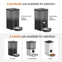 China 6L WiFi Intelligent Automatic Pet Feeder with Stainless Steel Bowl Timing Dry Food Dispenser 4 Meals for sale