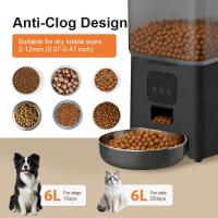 China Smart Pet Food Dispenser 6L Automatic Dog And Cat Feeder With WIFI Timing Function for sale