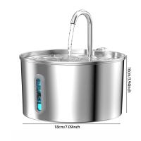 China 2.2L Stainless Steel Cat Water Fountain with Circulation Filter and Silent Pump for sale