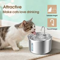 China 2.2L Stainless Steel Cat Water Fountain with Circulation Filter and Silent Pump for sale