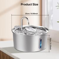 China 2.2L Stainless Steel Cat Water Fountain with Circulation Filter and Silent Pump for sale