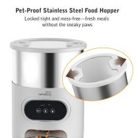 China 3L Stainless Steel WiFi Pet Feeder with Timed Feeding and Voice Recording 4 Meals for sale