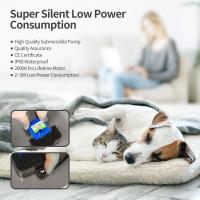China Stainless Steel ABS Pet Water Fountain 2.2L Automatic Water Dispenser for Cats Dogs for sale