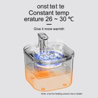 China Stainless Steel ABS Pet Water Fountain 2.2L Automatic Water Dispenser for Cats Dogs for sale
