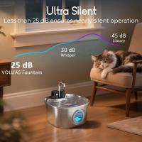 China 3.2L Wireless Cat Water Fountain 4200mAh Battery Operated Pet Drinking Dispenser for sale